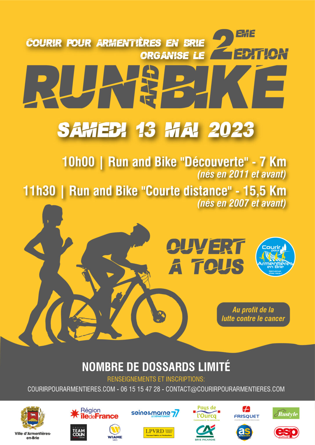 Run & Bike : samedi 13 mai 2023 - Courir pour Armentières-en-Brie